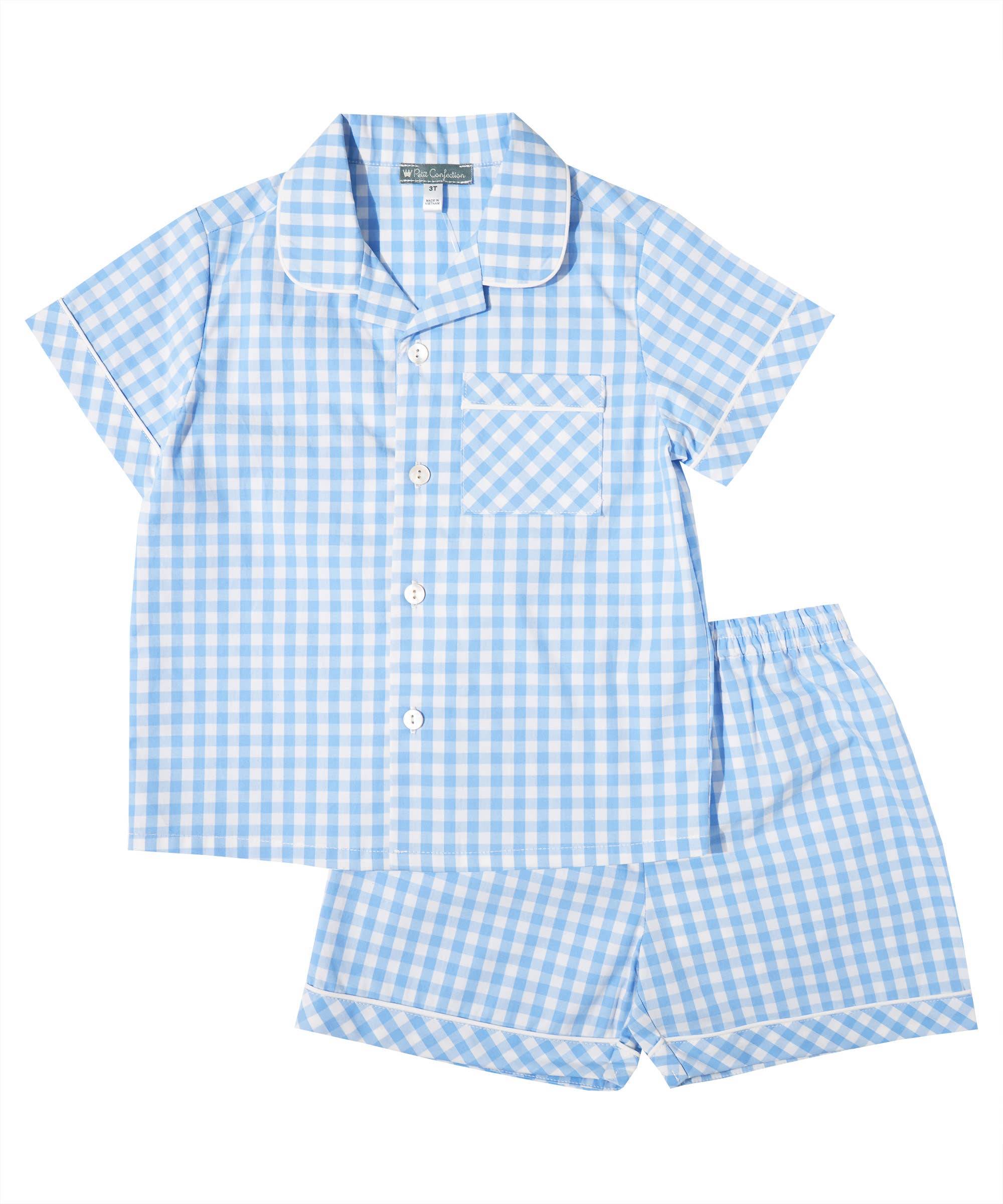Sky Blue Gingham Pajamas Set – Bon Bon Shoppe