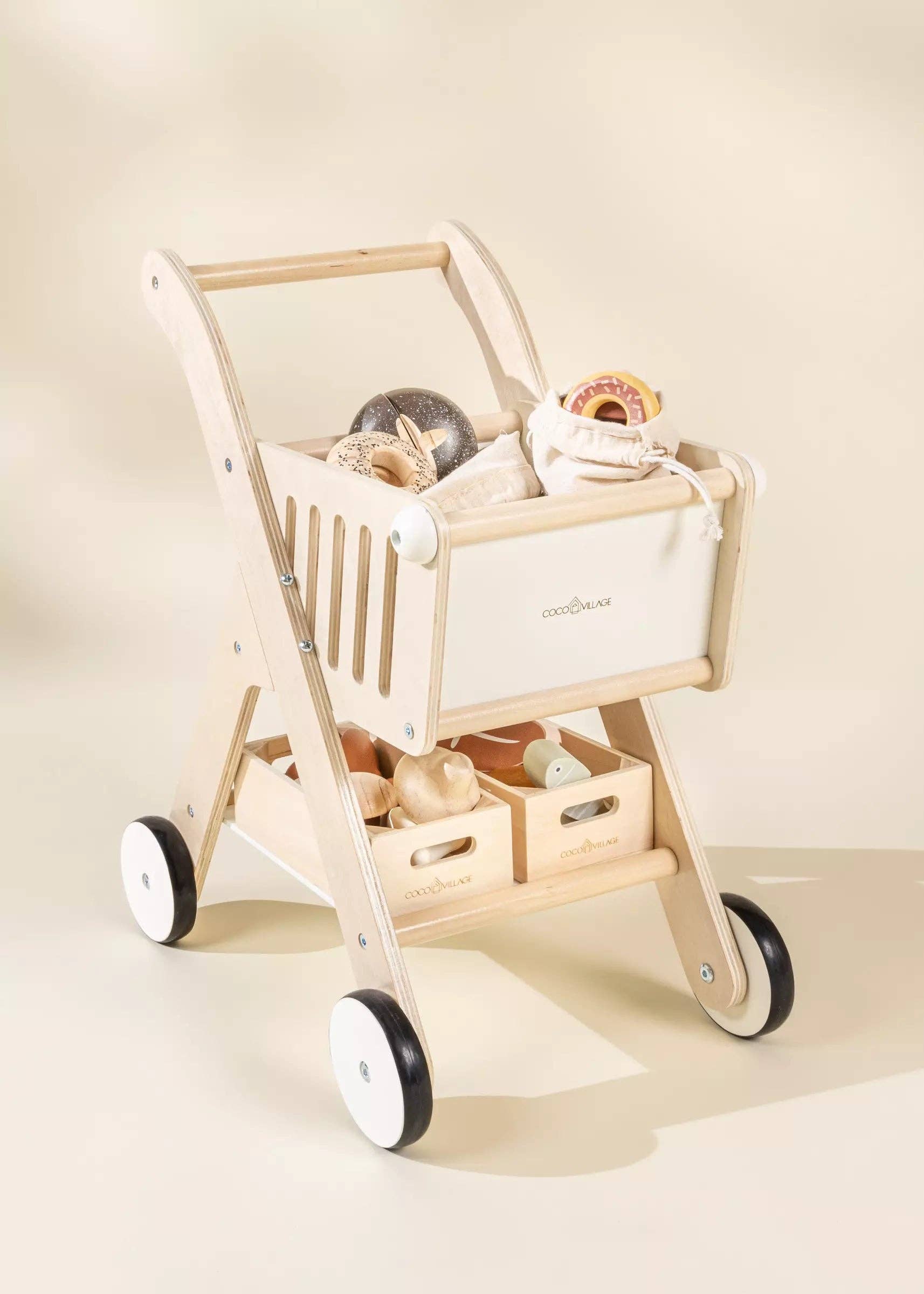 Wooden Shopping Cart – Bon Bon Shoppe