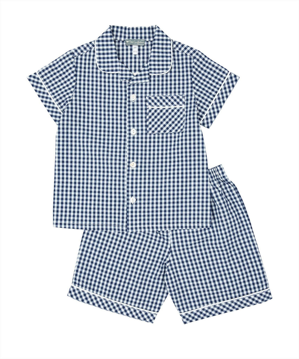 Navy Gingham Pajamas Set – Bon Bon Shoppe
